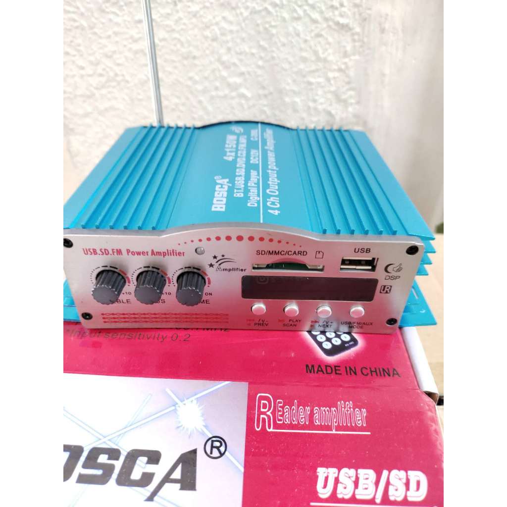GDPLUS Bosca C-200L 600W DC 12V Bluetooth Power Amplifier 4 Channel ...