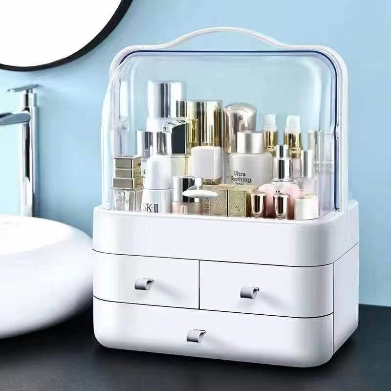 Cosmetic Beauty Storage Box 3 Layer Display Large Capacity Waterproof ...