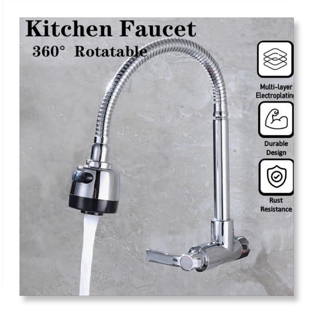 Sink faucet 2-level adjustable 360-degree rotation Kitchen Faucets ...