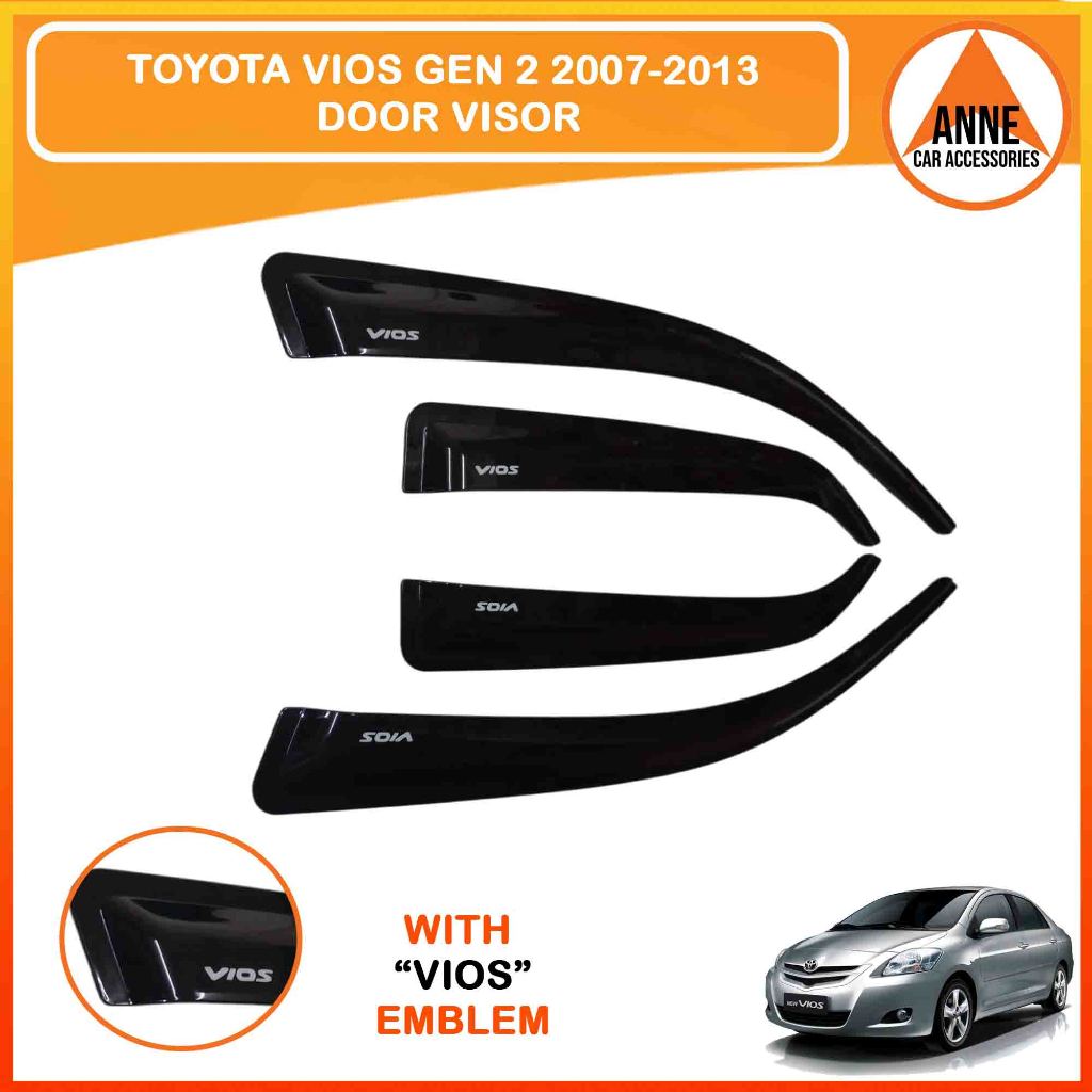 Toyota Vios Batman 2007 2008 2009 2010 2011 2012 2013 Gen 2 Door Visor OEM Rain Guard Window ...
