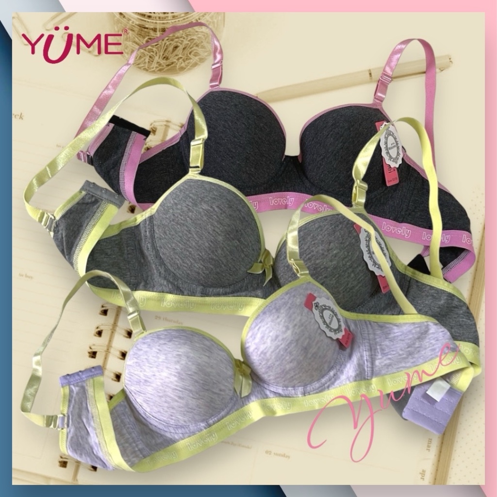 YUME SOFT & COMFORTABLE COTTON TEENS BEGINNERS BRA NON WIRE & WITH WIRE ...