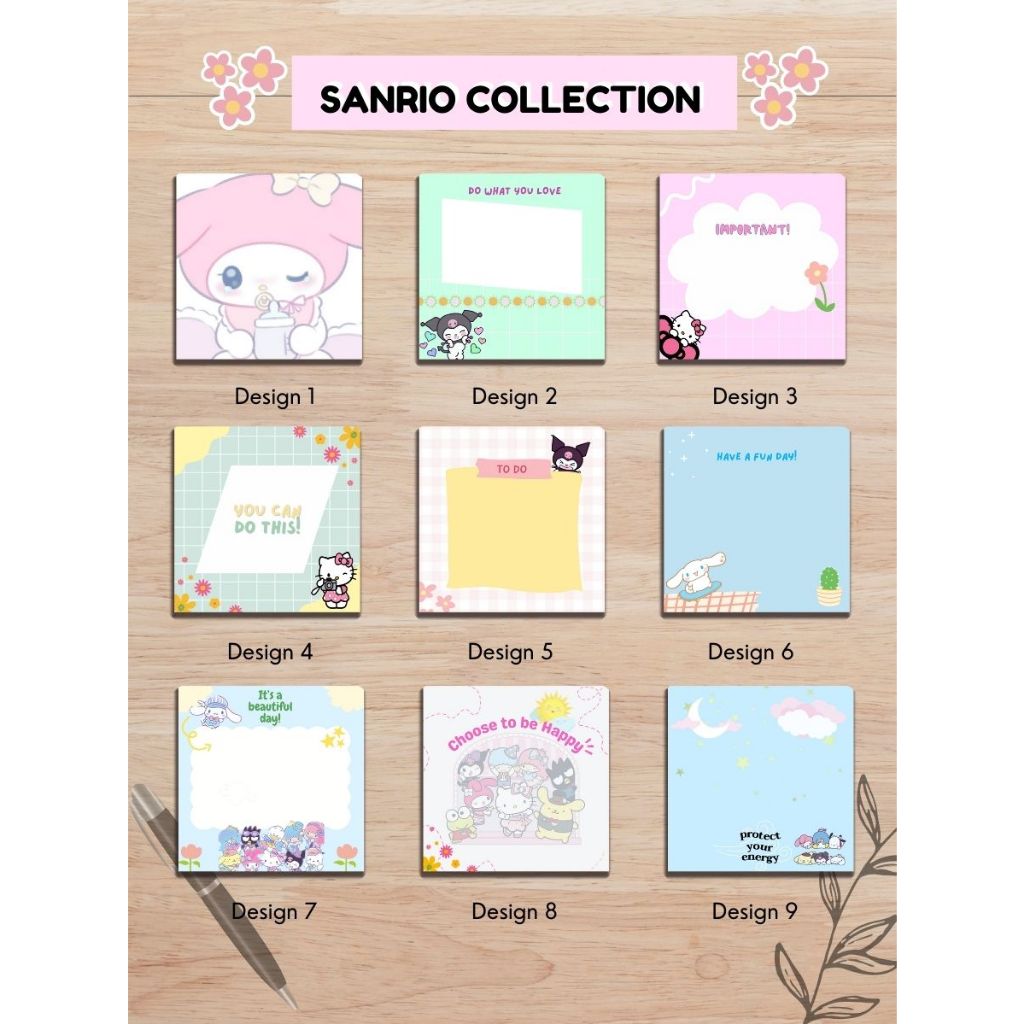 Notepad Sanrio Theme 50 sheets Notepad Customization available for ...