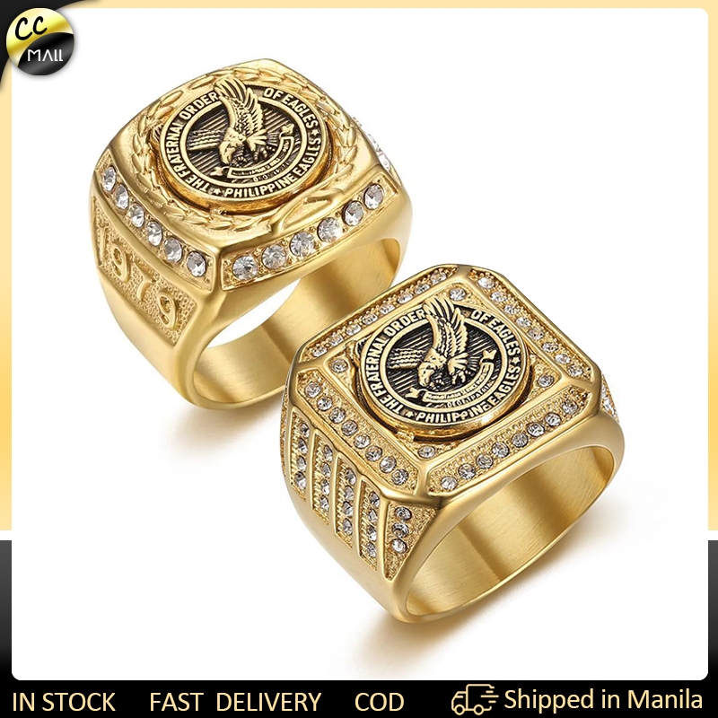 Diamond Eagle Ring Philippine Eagle Ring for Men Rapper Jewelry Size 7 ...