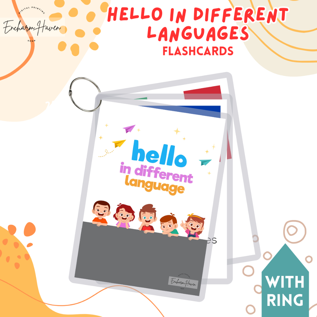 'HELLO IN DIFFERENT LANGUAGES' Fully Laminated Educational Flashcards ...