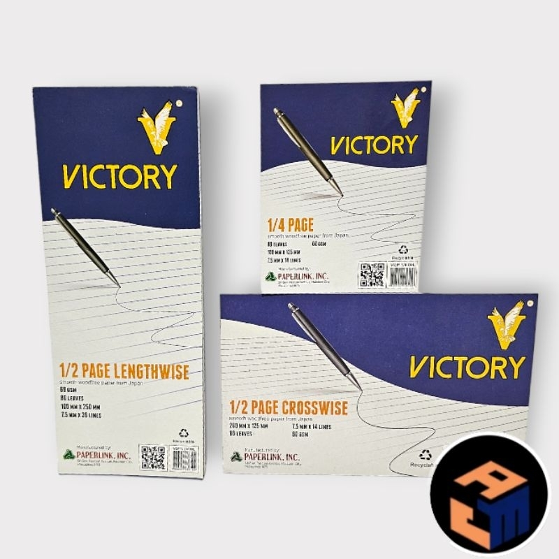 Victory Quiz Pad Set - Pack of 3 ( Lengthwise, Crosswise & 1/4 Page ...