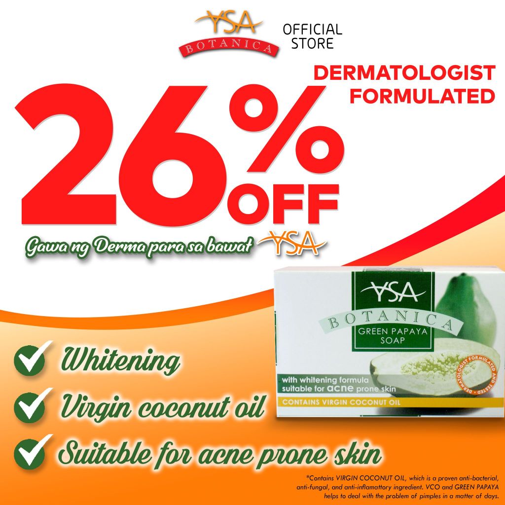 YSA Botanica Green Papaya Soap 135g | Shopee Philippines