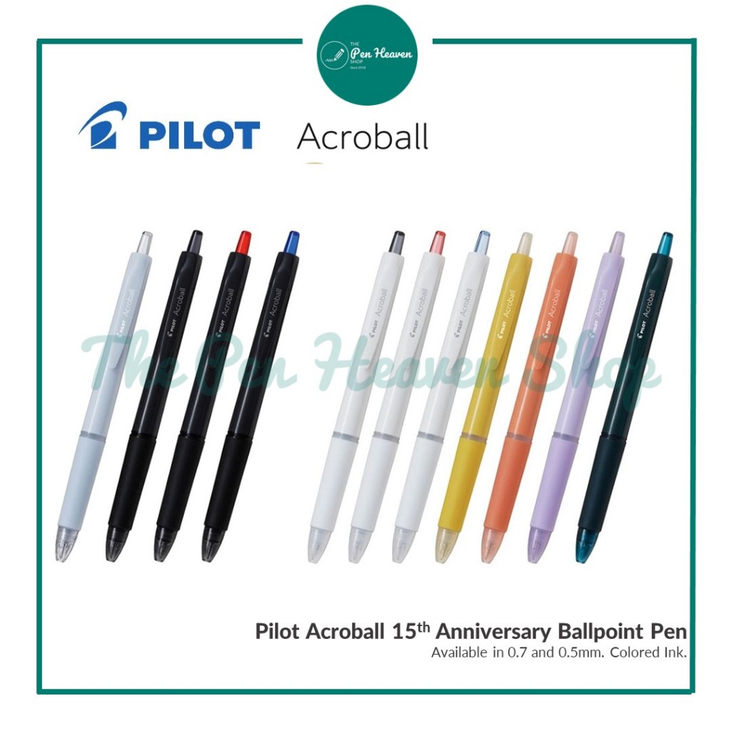 Pilot Acroball 15th Anniversary Ballpoint Pen (0.7, 0.5 mm) | Shopee ...