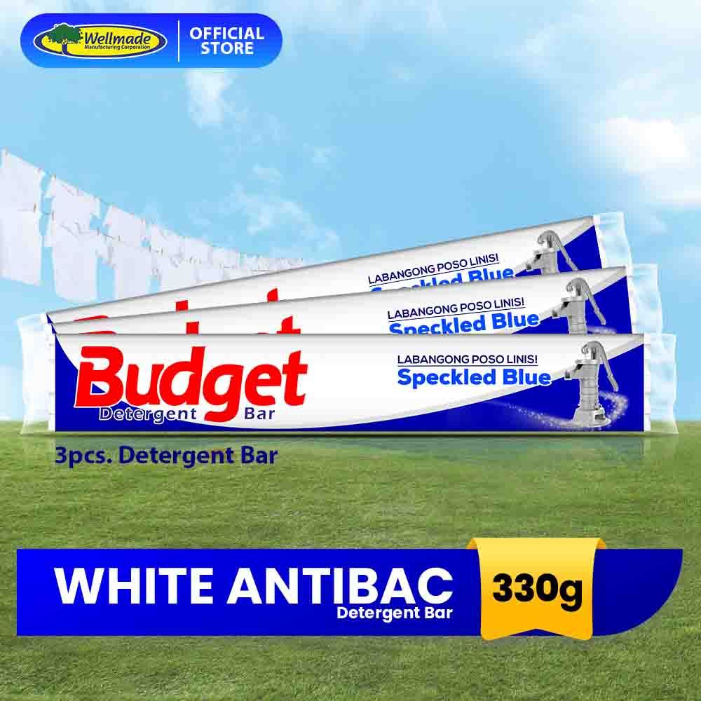 BUDGET Speckled Blue Detergent Long Bar 330g (3pcs) | Shopee Philippines