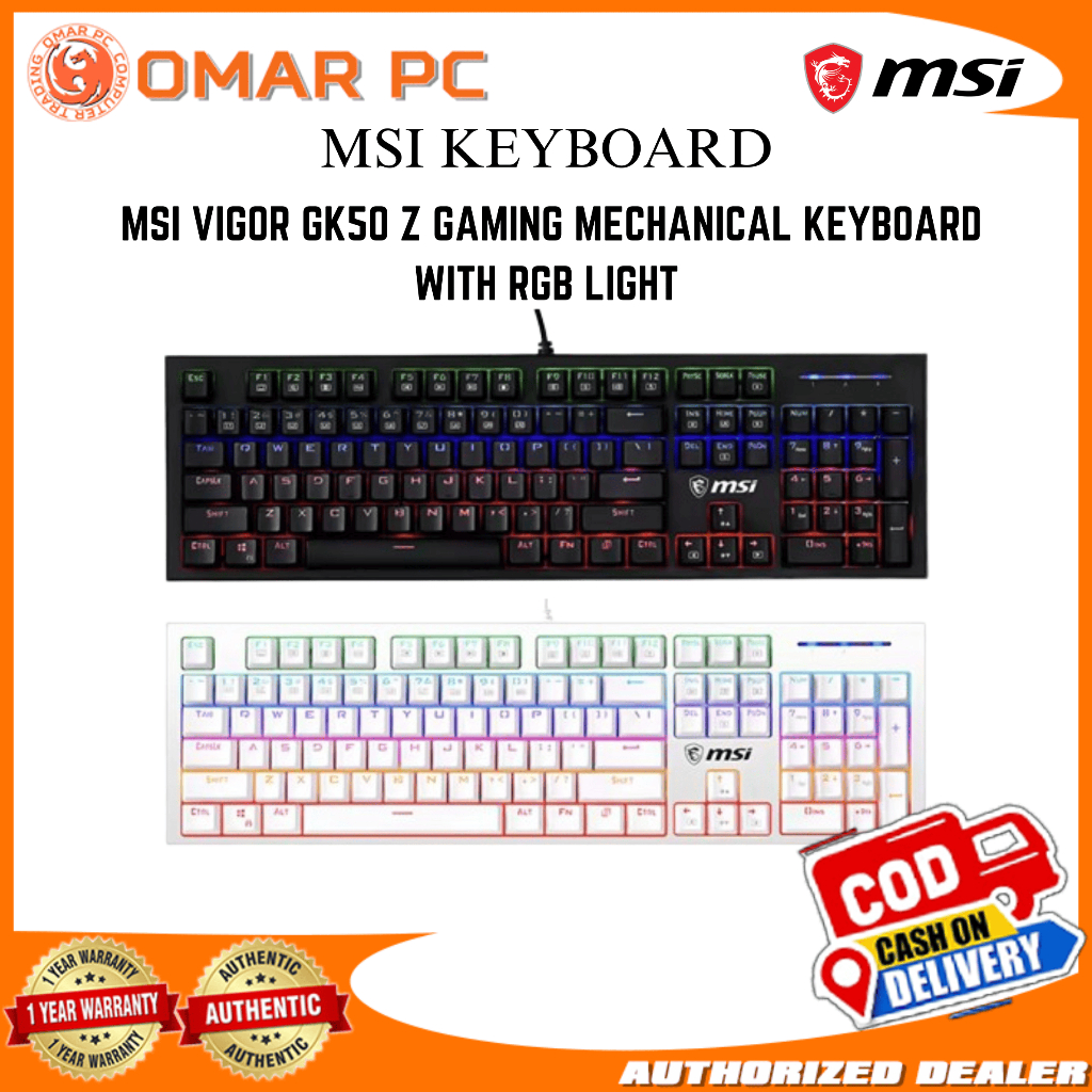 BRANDNEW MSI VIGOR GK50 Z Gaming Mechanical Keyboard with RGB Light ...