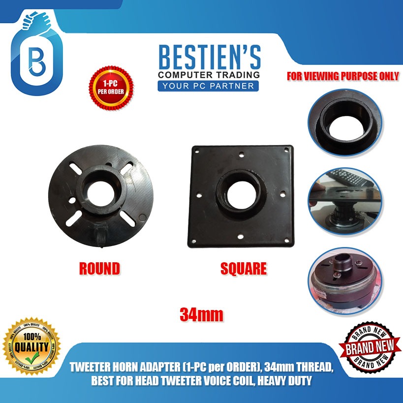 TWEETER HORN ADAPTER (1-PC per ORDER), 34mm THREAD, BEST FOR HEAD ...