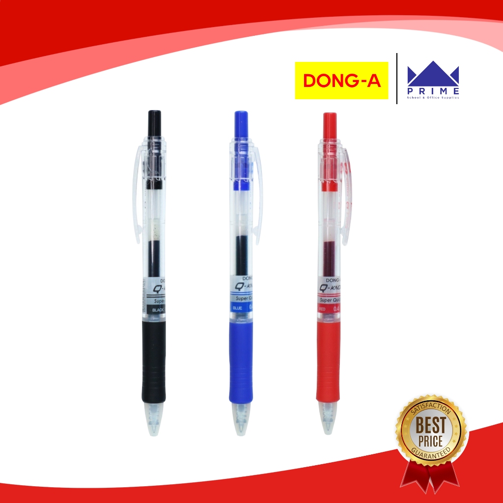 Dong-a Prime Q-Knock Gel Pens 0.4mm (per piece) | Shopee Philippines