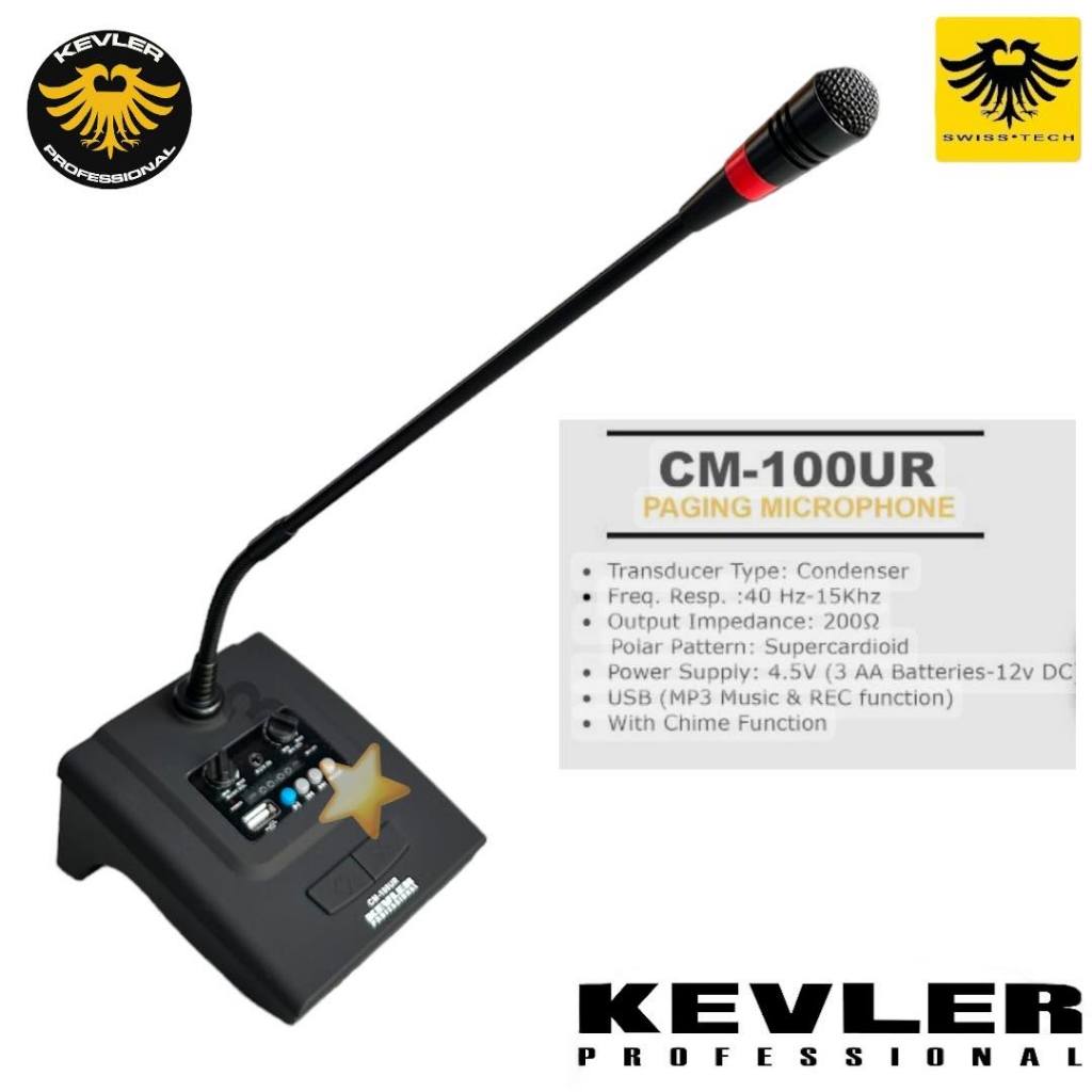 Kevler CM-100UR Supercardioid Condenser Paging Conference USB Mic w ...