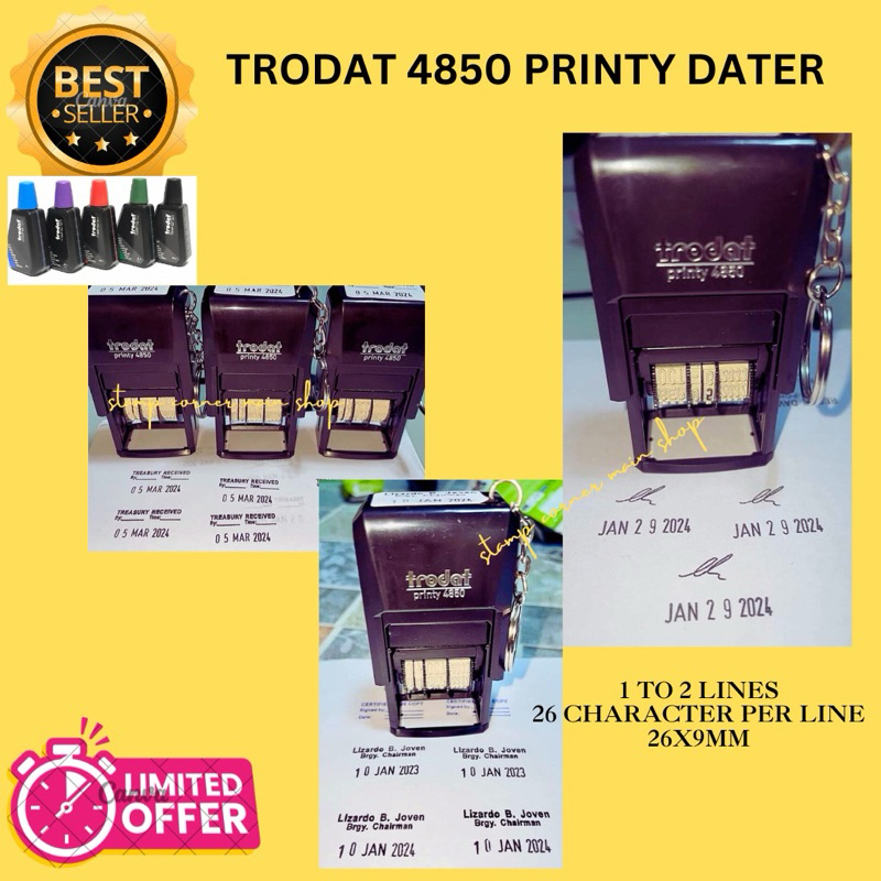 Trodat 4850 Dater Personalized Self Inking Stamp | Shopee Philippines