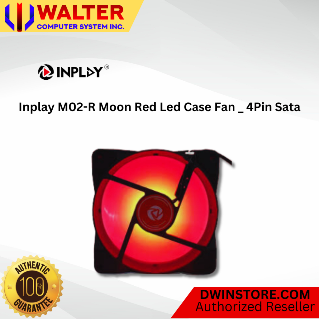 Inplay M02-R Moon Red Led Case Fan _ 4Pin Sata | Shopee Philippines