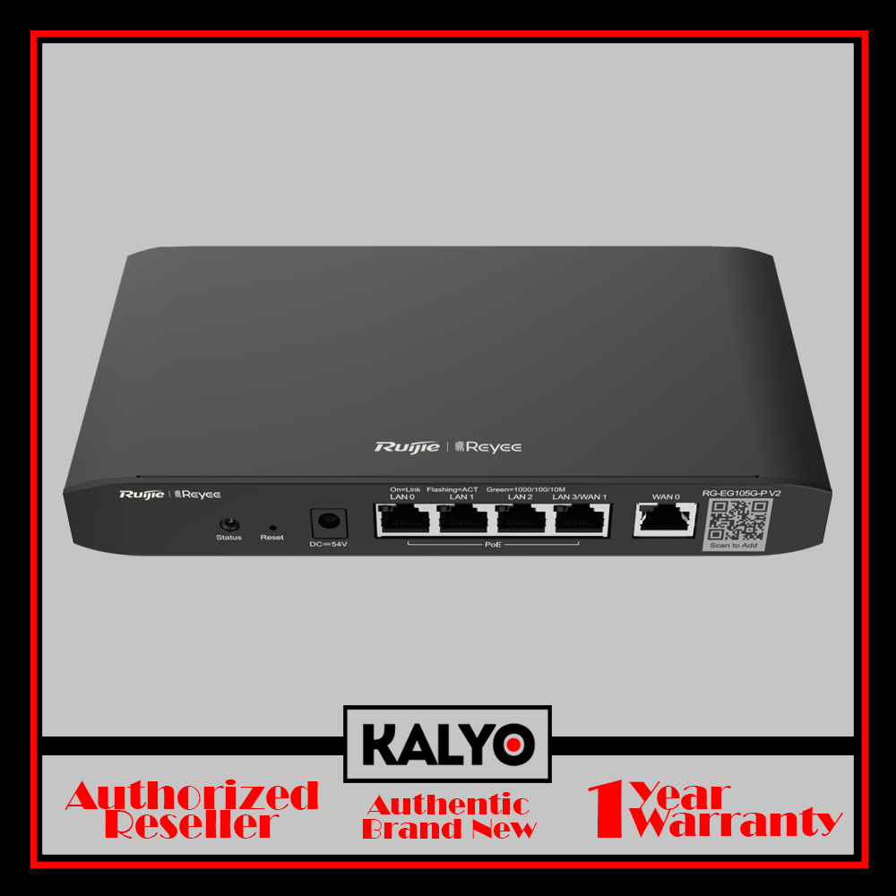 Ruijie Reyee RG-EG105G-P V3 POE+ Multi-Wan Cloud Managed PoE Router | Shopee Philippines