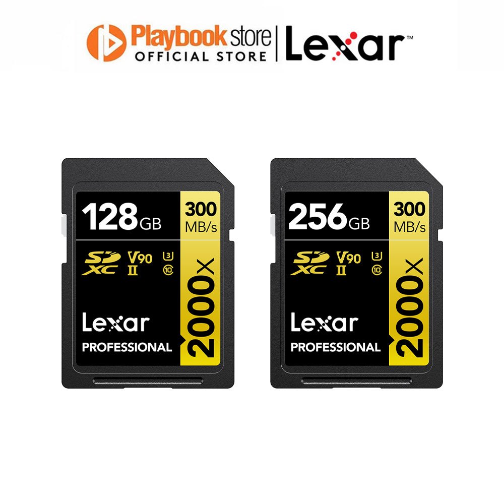 Lexar Professional 2000x 128GB/256GB SDHC/SDXC UHS-II SD Card GOLD ...