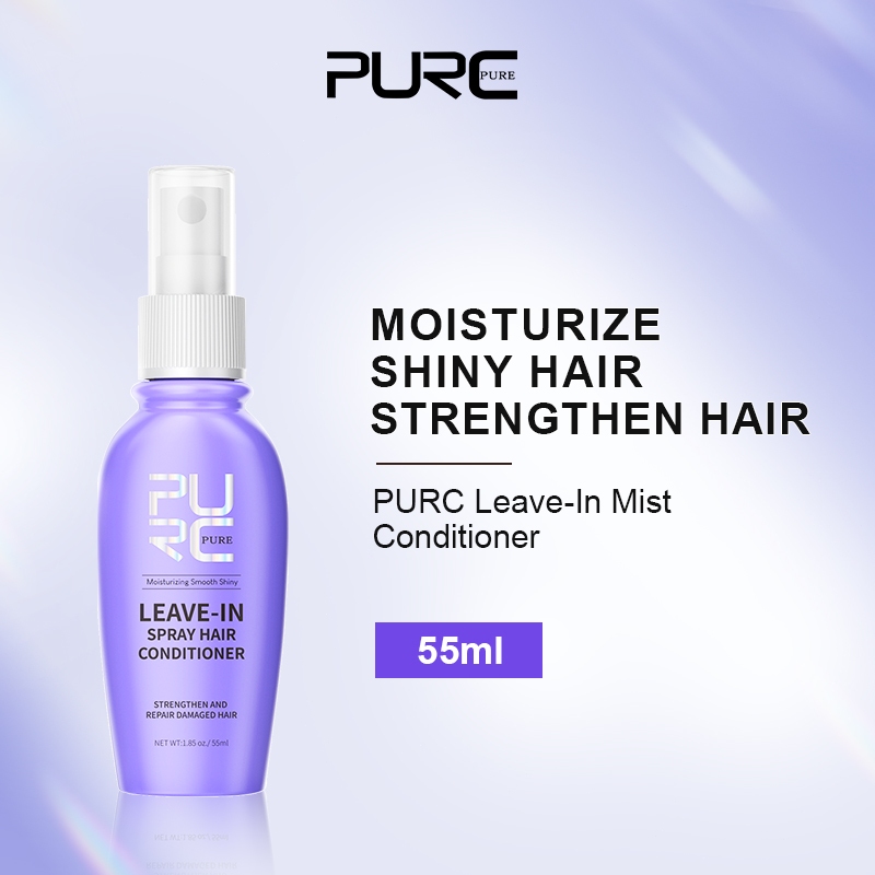 PURC Natural Coconut Oil Hair Care Spray Straightening Shiny Smooth Wash Free Conditioner ...