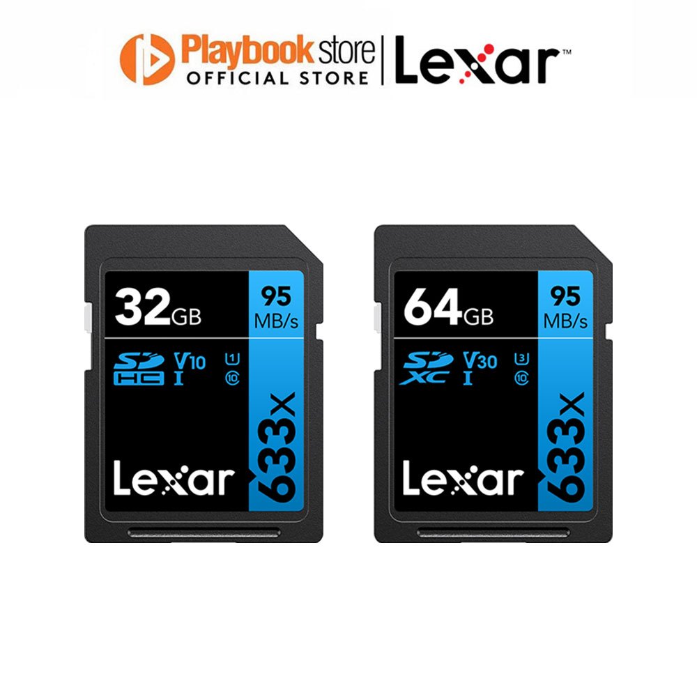 Lexar High Performance 633x 64GB SDHC/SDXC UHS-I SD Card BLUE Series ...