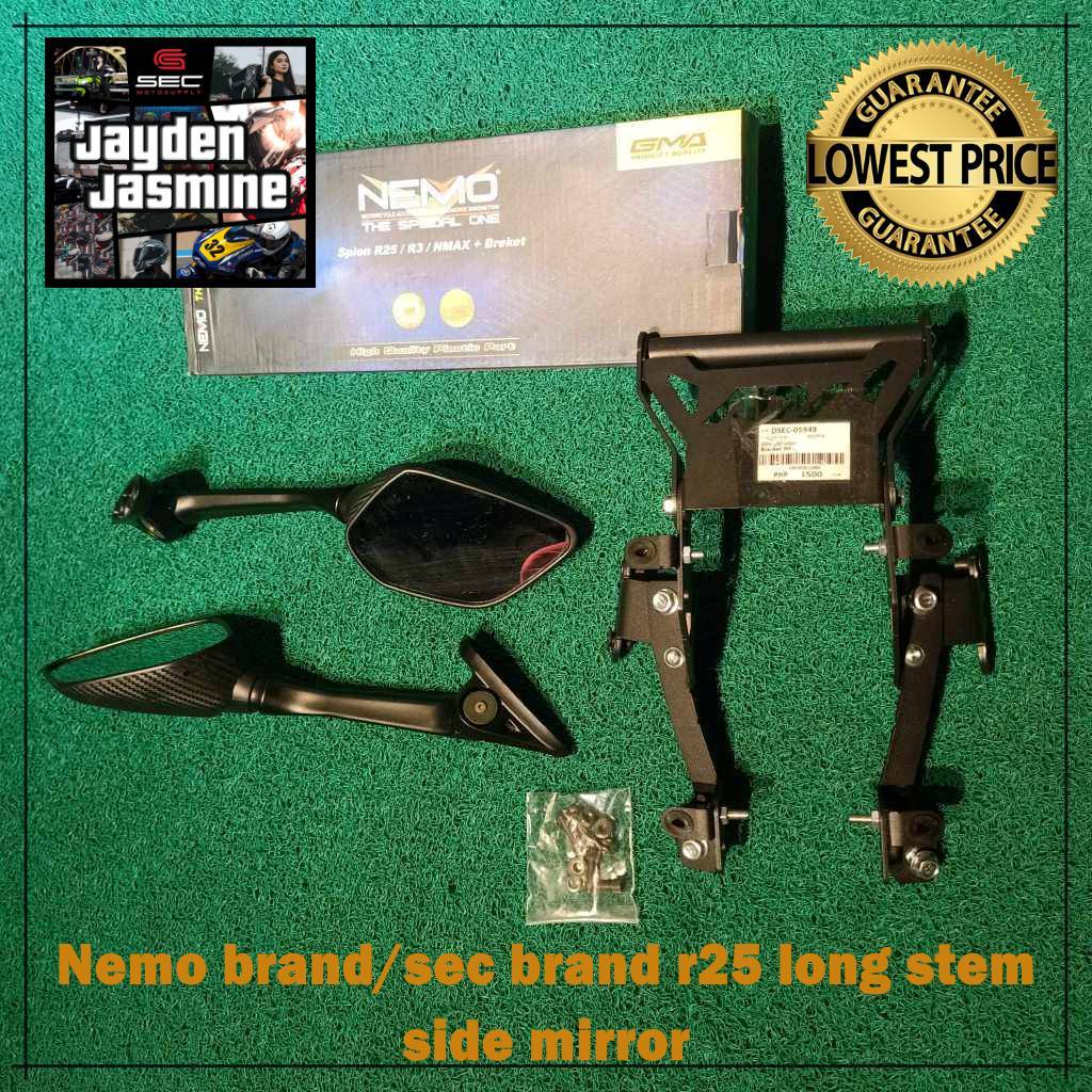 Nemo brand/sec brand r25 long stem side mirror | Shopee Philippines