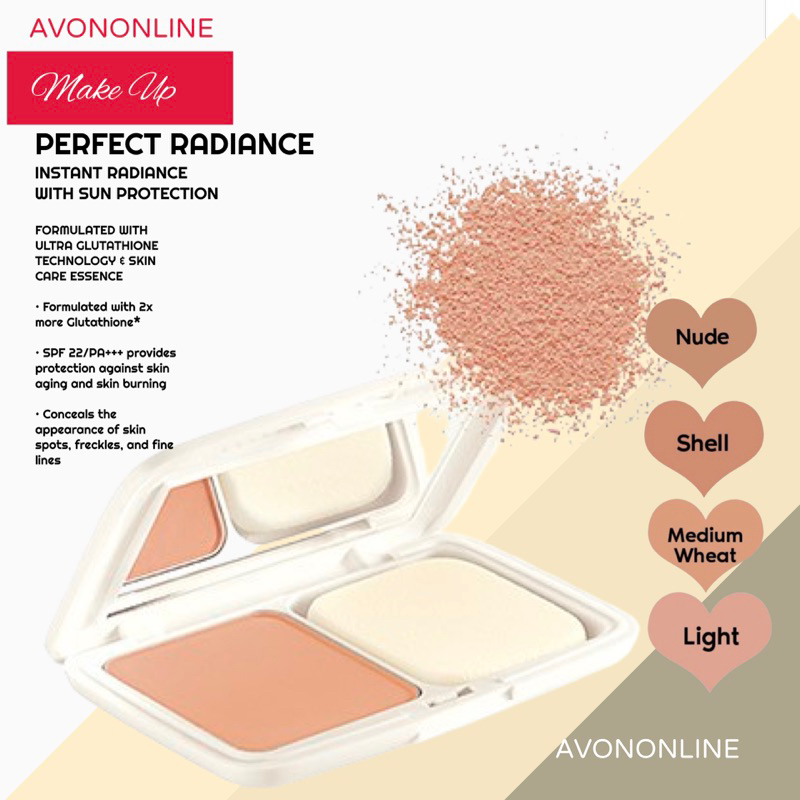 Avon True Perfect Radiance Dual Powder Foundation SPF 22/PA+++ 9g ...