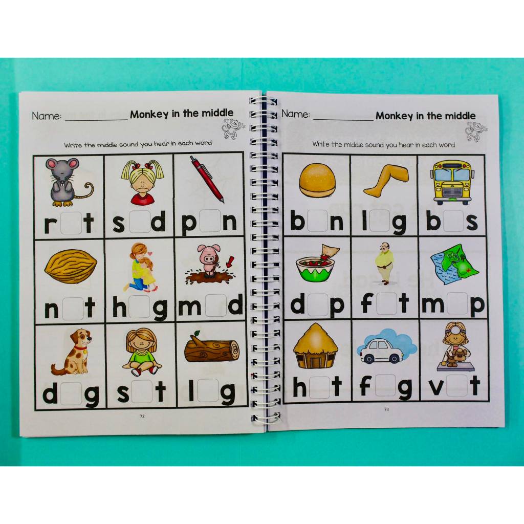 CVC SET 1 Short Vowels Reading Practice (Consonant Vowel Consonant) EC ...