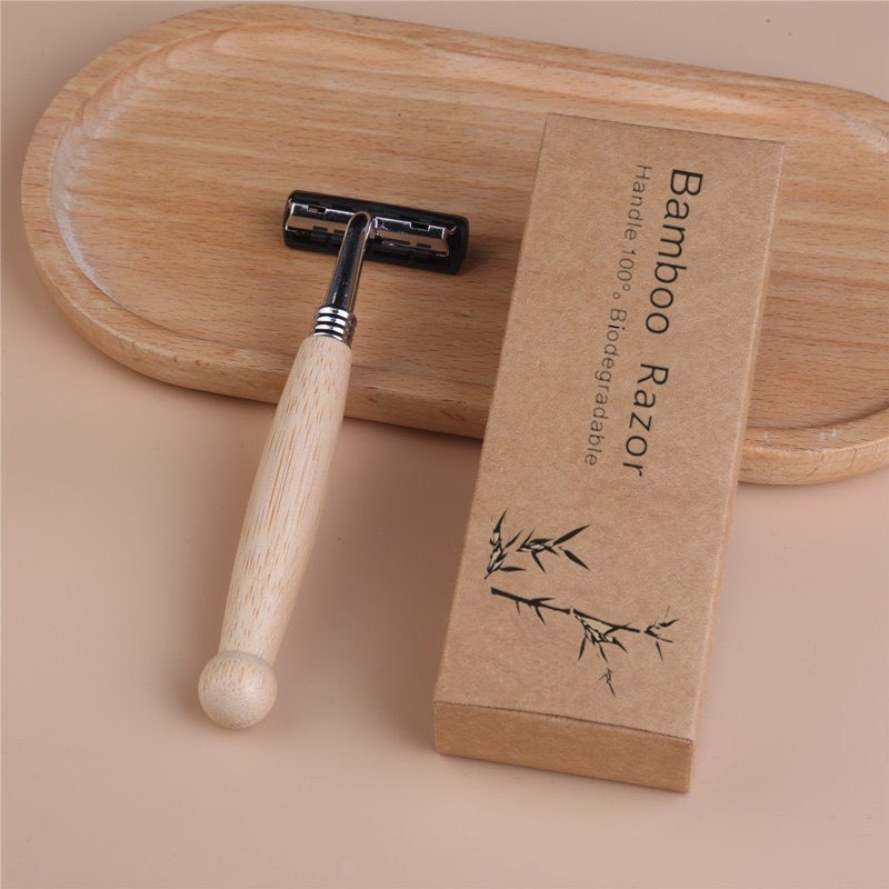 1pc Bamboo Razor for Men and Women Shaver Eco Friendly Bamboo Handle w ...