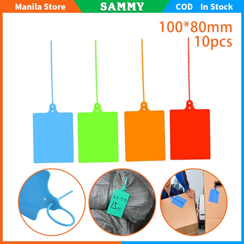 10pcs Self-Locking Logistics Shipping Labels Plastic Labelling Tape ...