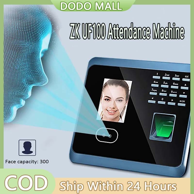 ZK UF100 Fingerprint Face Scan Attendance Machine 2.8inch TCP/IP WIFI ...