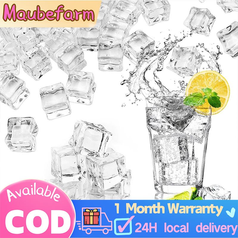 10Pcs/20Pcs/50Pcs Artificial Fake Ice Cubes Clear Square Acrylic Ice ...