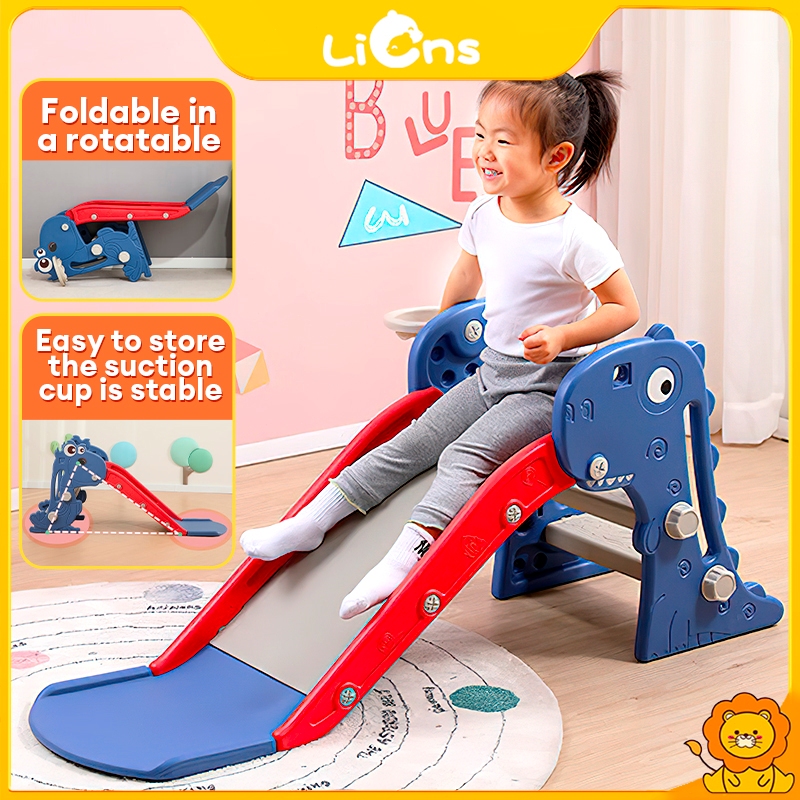 3 in 1 Slide for Kids Playground Slide Swing Basketball Hoop Slide and ...