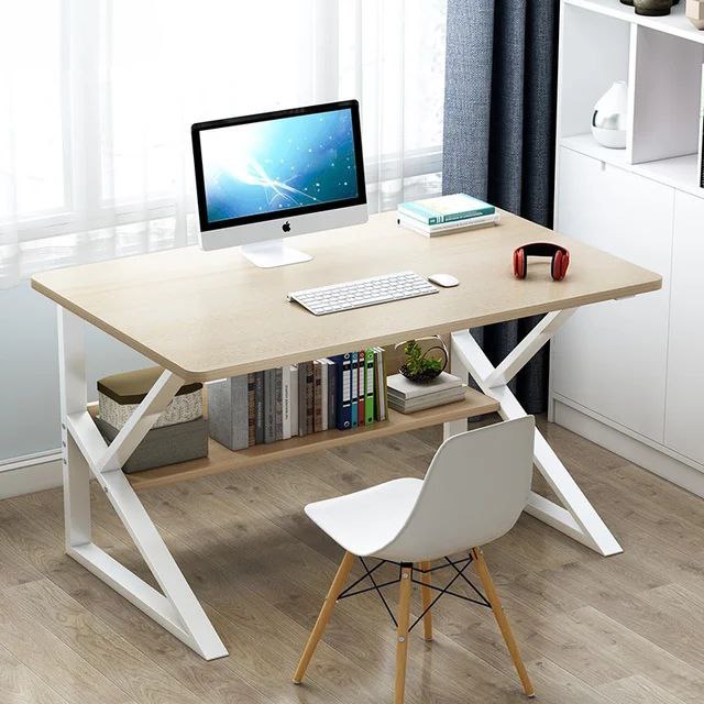YKEAA Computer Table Desk Bedroom Simple Table Workbench Desk Student ...