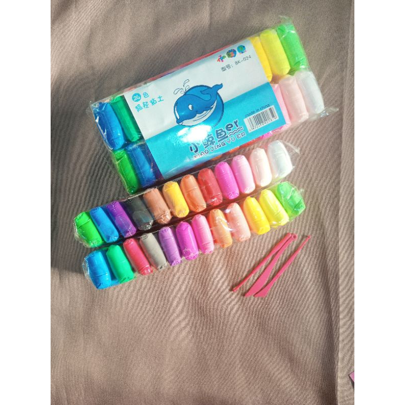 Bouching Air Dry Clay - 24 pcs in 1 bundle (Pad toy/Paninda Bundle ...