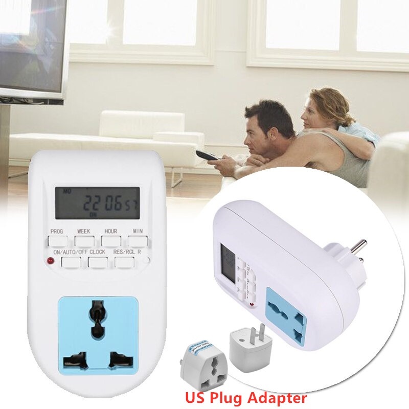 Digital Timer AL-06 Electronic Digital Mains EU Plug In Timer Switch ...