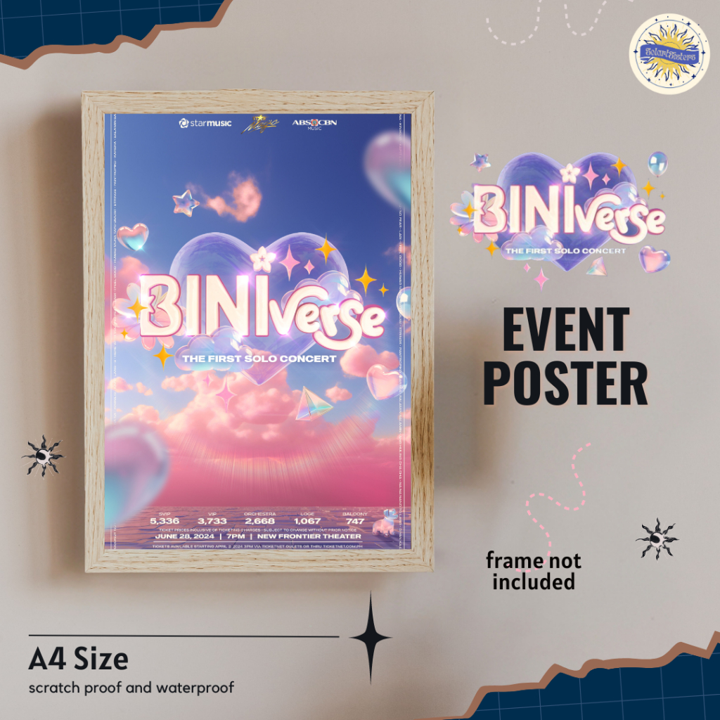 BINIverse BINI concert waterproof Commemorative A4 Poster | Shopee ...