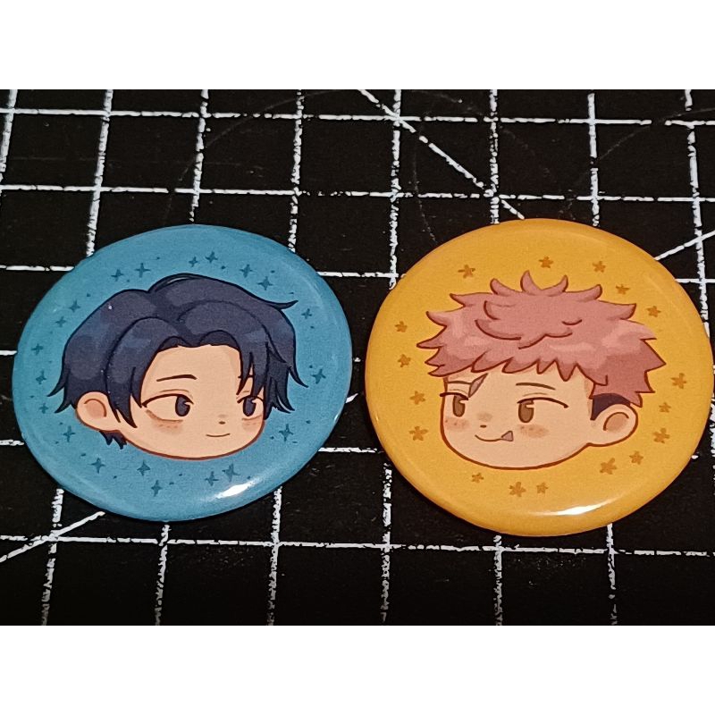 Jujutsu Kaisen - Button Pins 1.25" (JJK Gojo, Geto, Megumi, Choso, Yuji ...