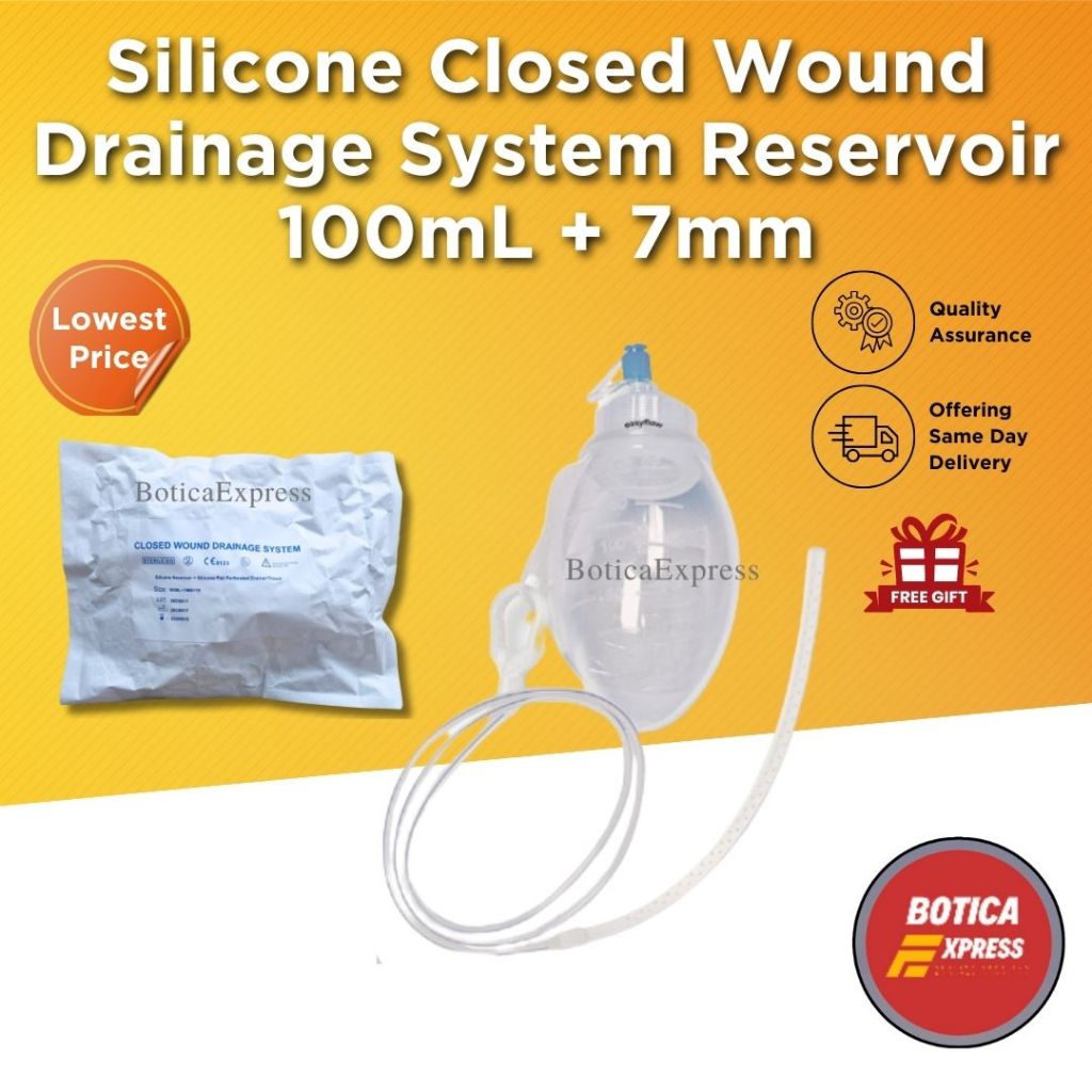 Suction Reservoir Kit / Wound Drainage 100mL + 7mm / Silicone Closed ...