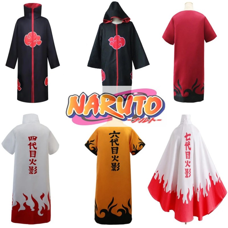 Anime Uzumaki Naruto Cosplay Costume Cloak Uzumaki Naruto Hatake ...