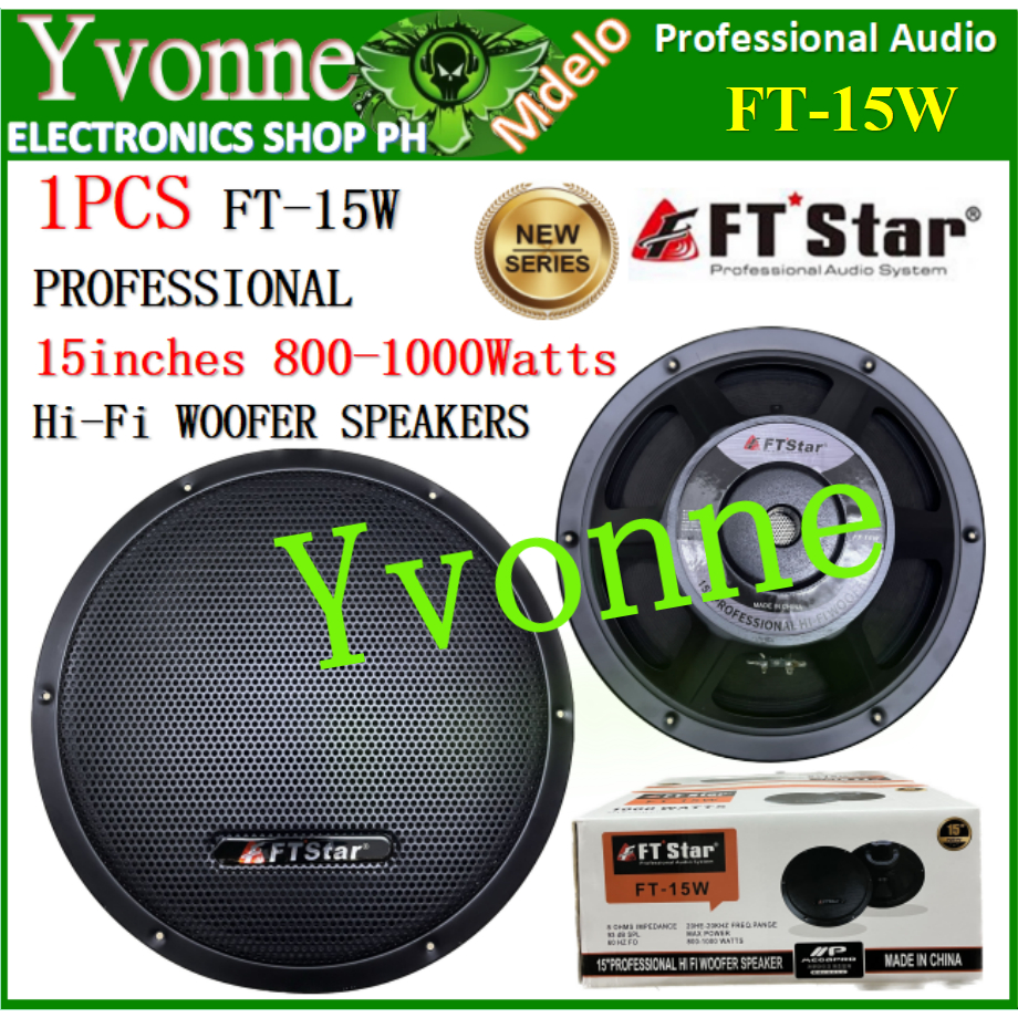 Yvonne shop 1Pcs FT Star FT-15W 1000Watts 15inch professional Hi-FI ...