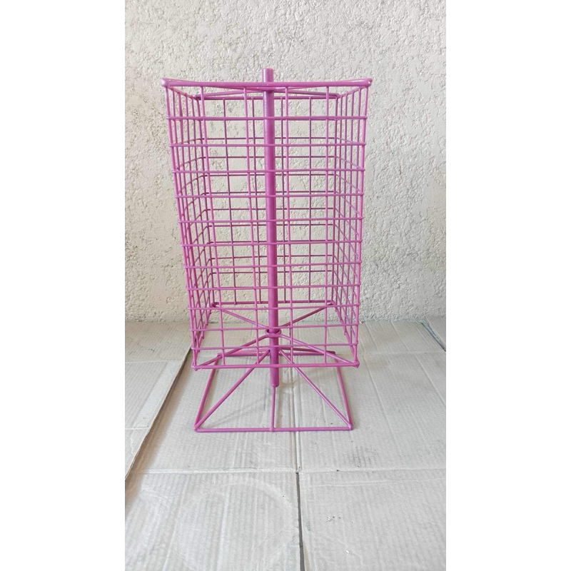 (Short/Long) Revolving Display Rack Metal Wire Rotating Countertop Rack ...