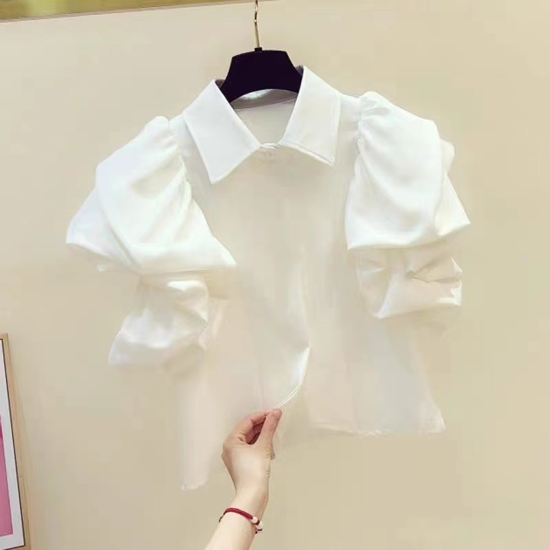AS ELEGANT NEW ARRIVAL New design puff sleeve with button for women ...