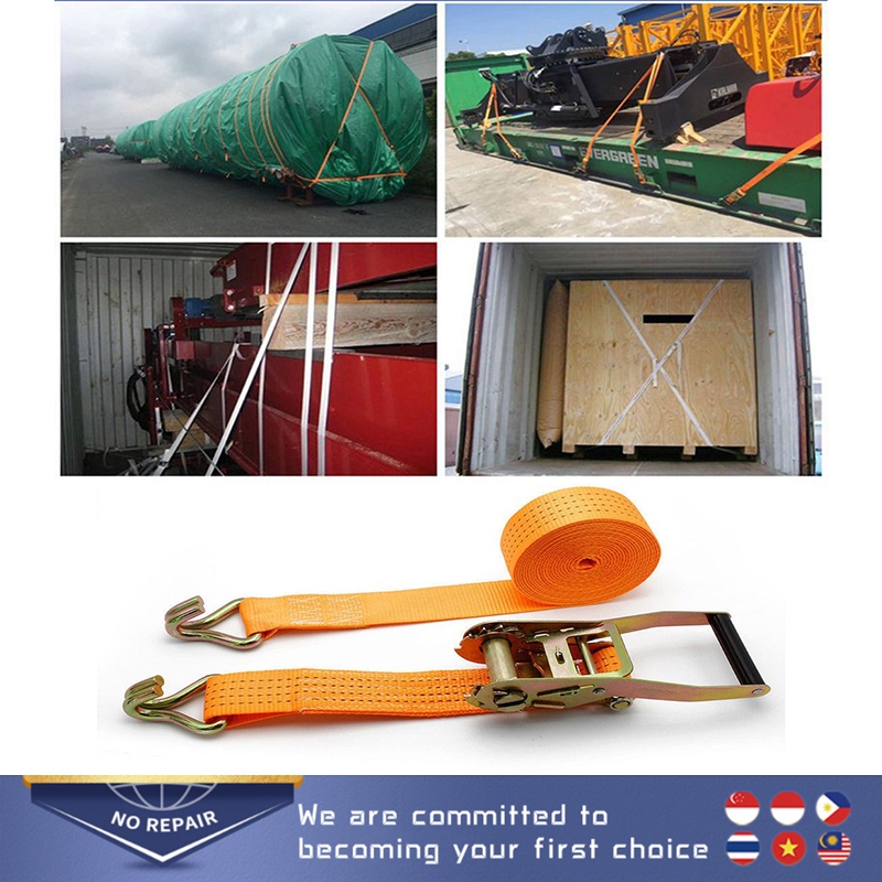 10M Cargo Strap 2'' 2T Heavy Duty Adjustable Ratchet Cargo Tie Down ...
