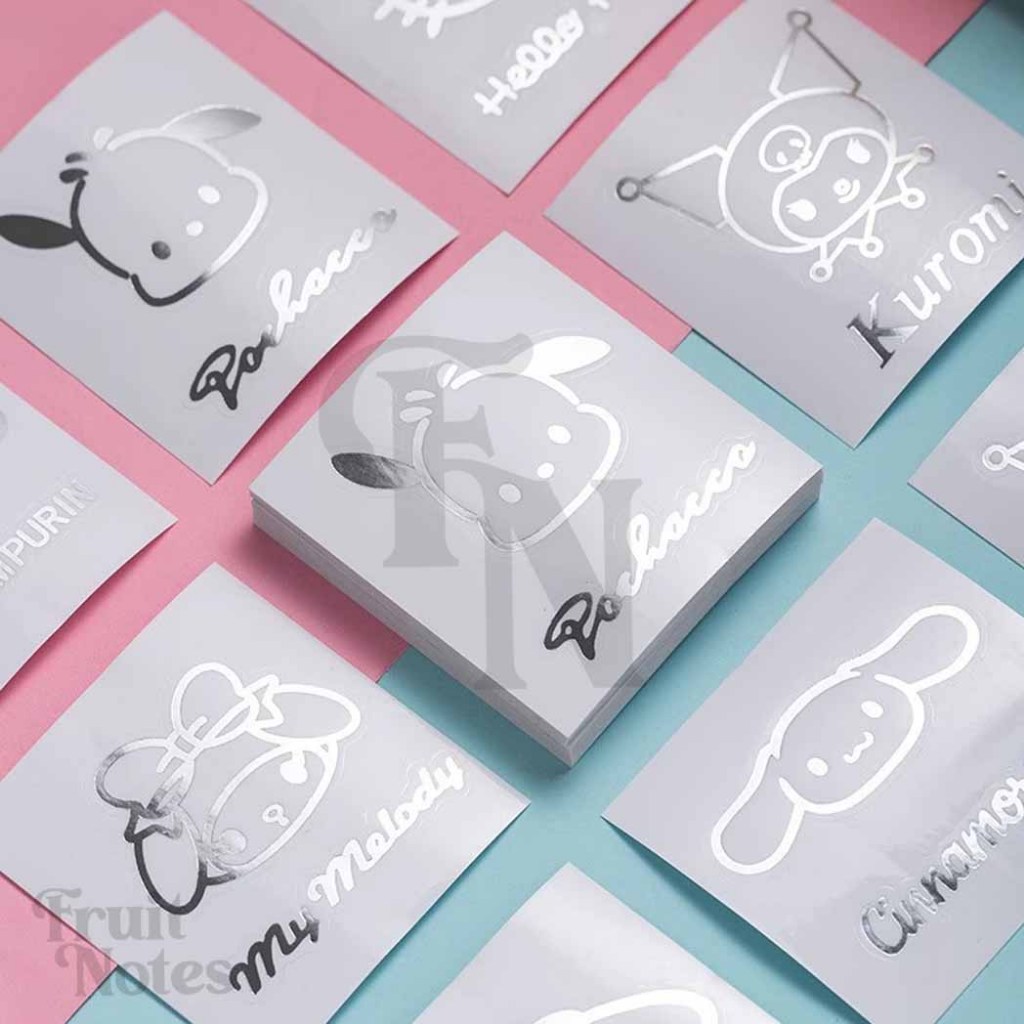 ST161 Sanrio Silver Decorative Waterproof Sticker (1 pc) | Shopee ...