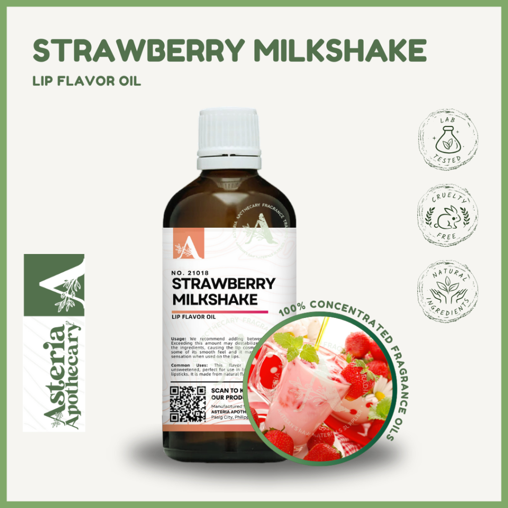 Strawberry Milkshake Flavor Oil (for Lip Cosmetics) - Asteria ...