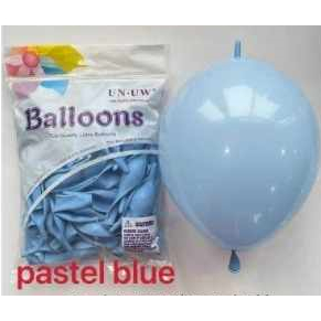 PASTEL BLUE Pastel Linking Chain Balloon Party Needs (10 inch/12 inch ...