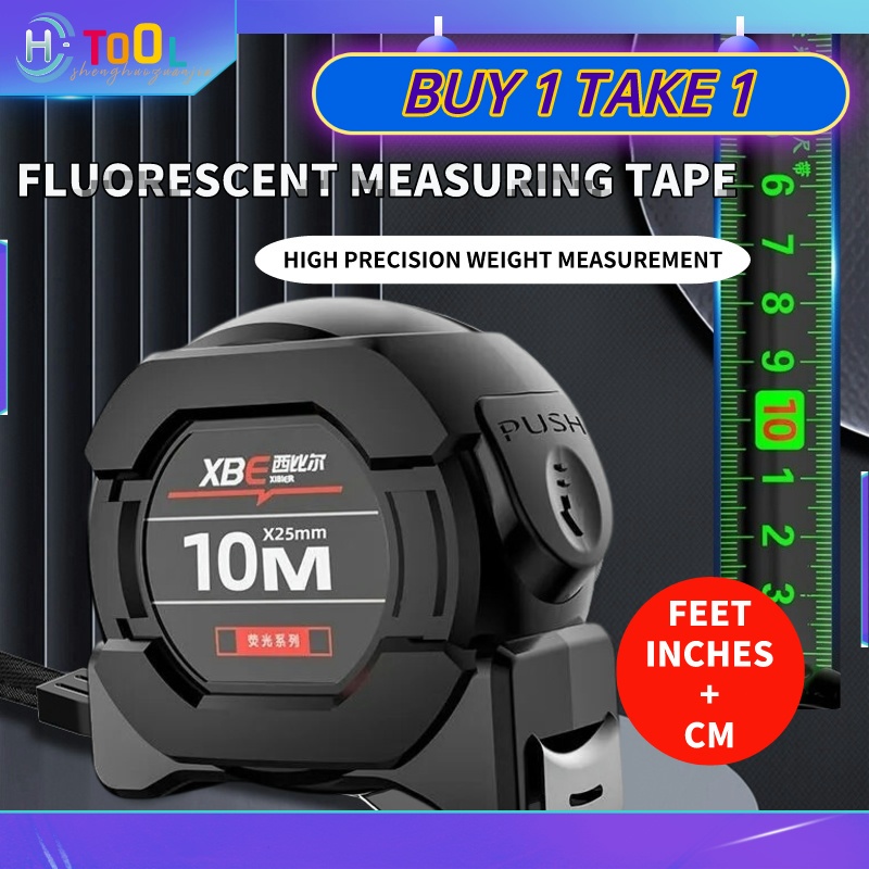 Metro Steel Measuring Tape Fluorescerous Auto Lock Meter Tape Measuring ...