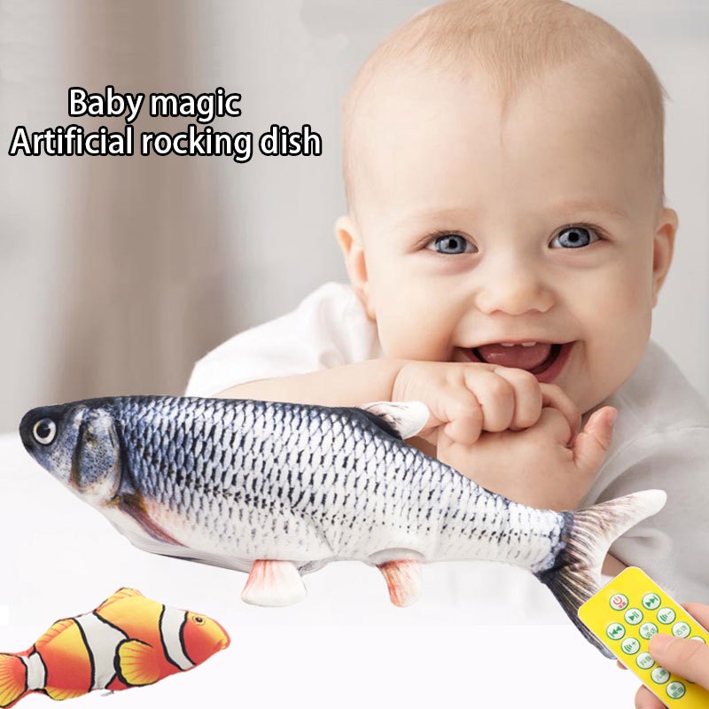 Electric fish simulation fish cat doll swinging fish tease cat pet ...