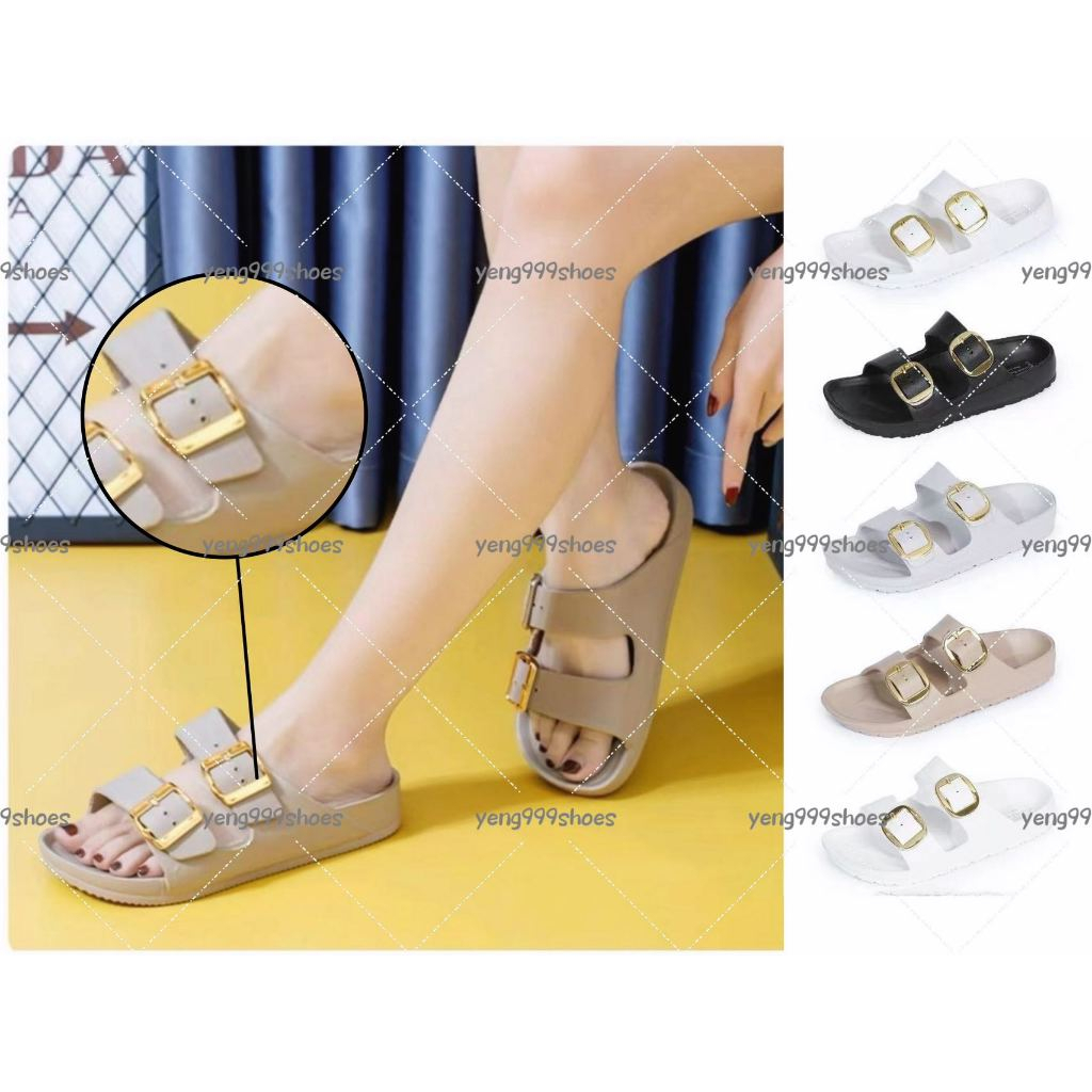 korean Slippers For Women Trendy Two Strap EVA Unisex Slippers (ADD ...