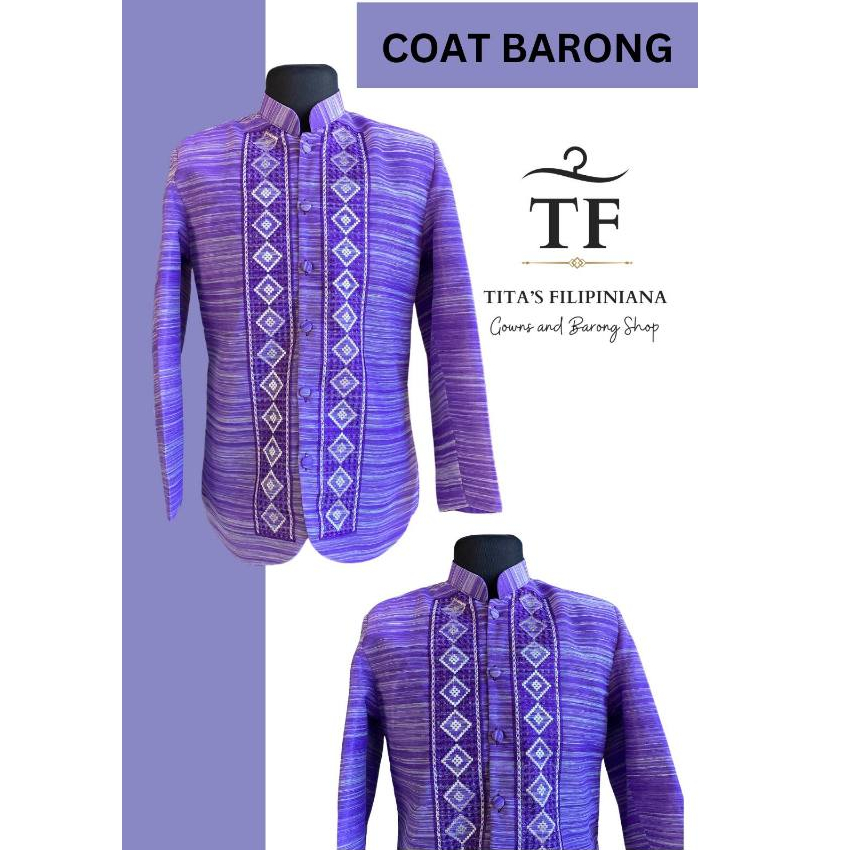 Coat Barong Purple (Modern & Mall Quality) | Shopee Philippines