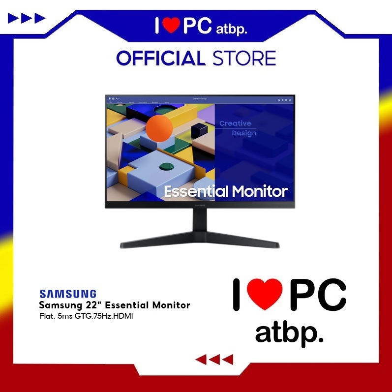 Samsung 22" Essential Monitor (LS22C310EAEXXP, Flat, 5ms GTG,75Hz,HDMI ...
