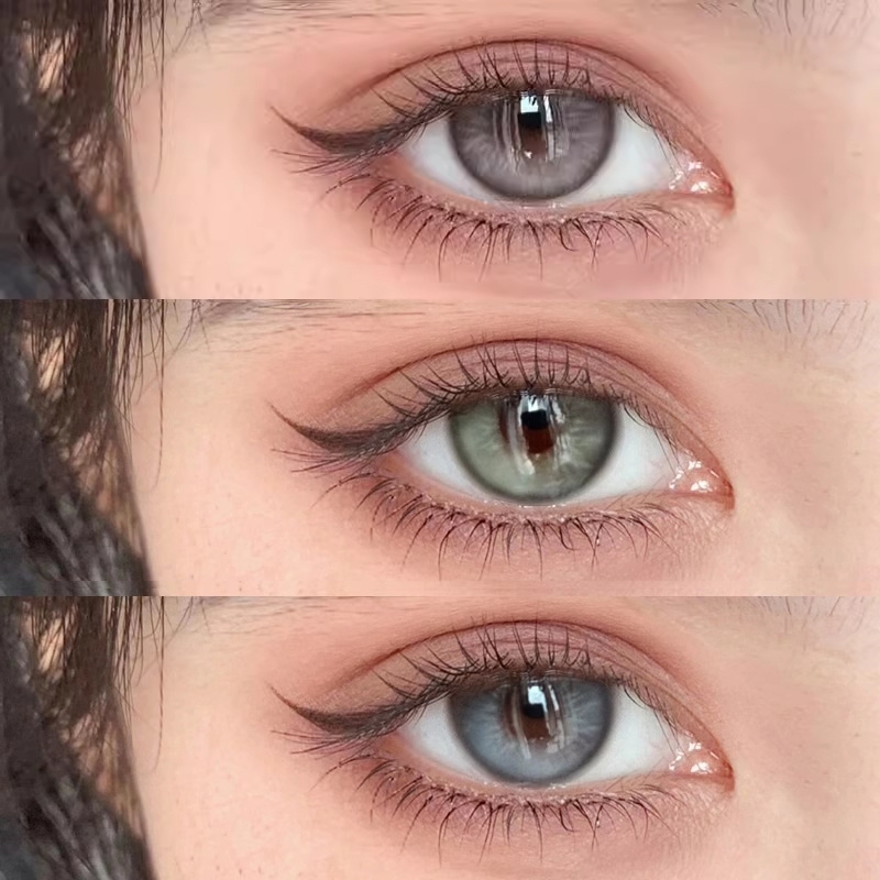 Midroo 2PCS\Pair Rubi Gray Contact Lens Color Contact Lenses Graded 0. ...